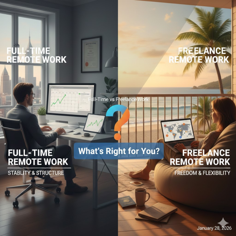 Full-Time vs Freelance Remote Work: What’s Right for You? – My Remote Gigs